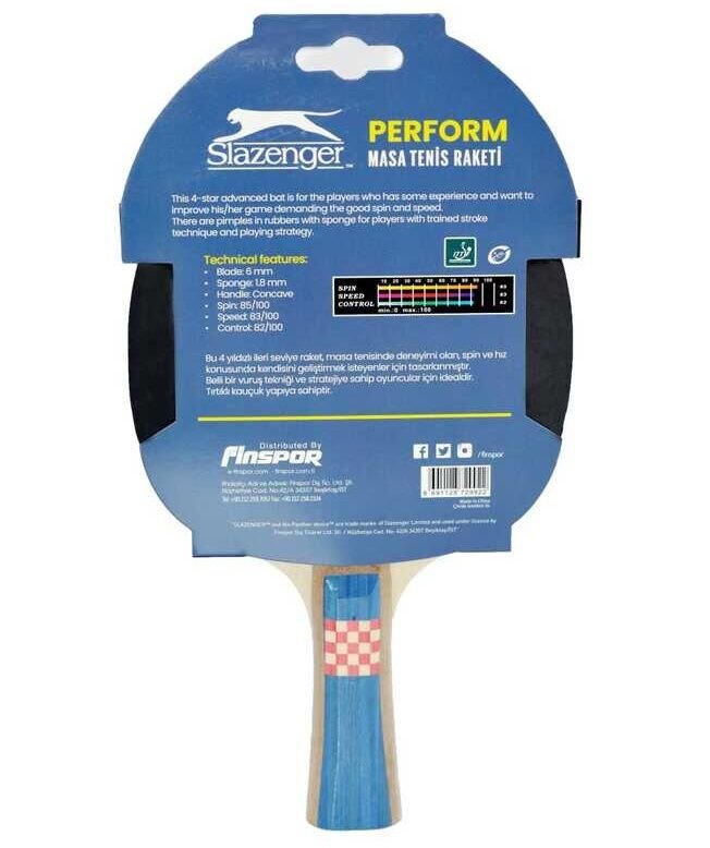 Slazenger Perform ITTF Onaylı 4 Yıldız Masa Tenisi Raketi